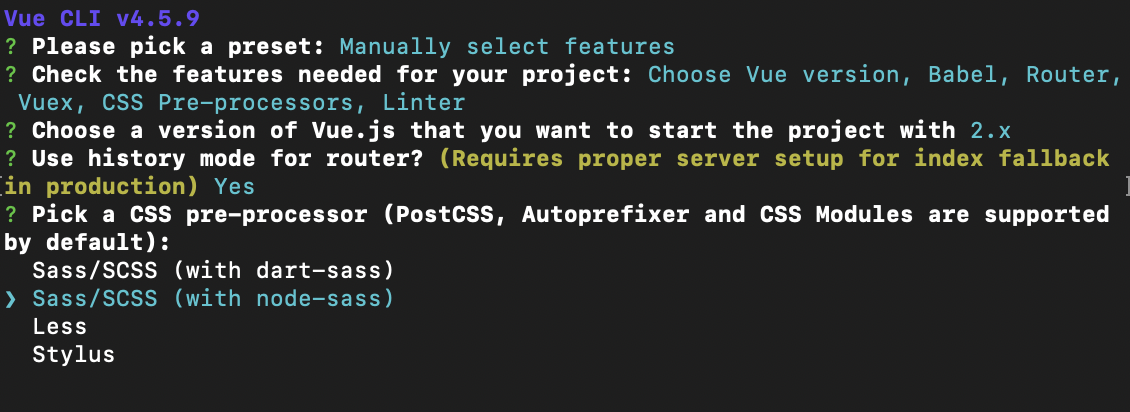 Vue Cli 초기셋팅 방법